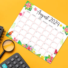 PDF August 2024 Tropical Themed Calendar | Printable Tropical Escape ...