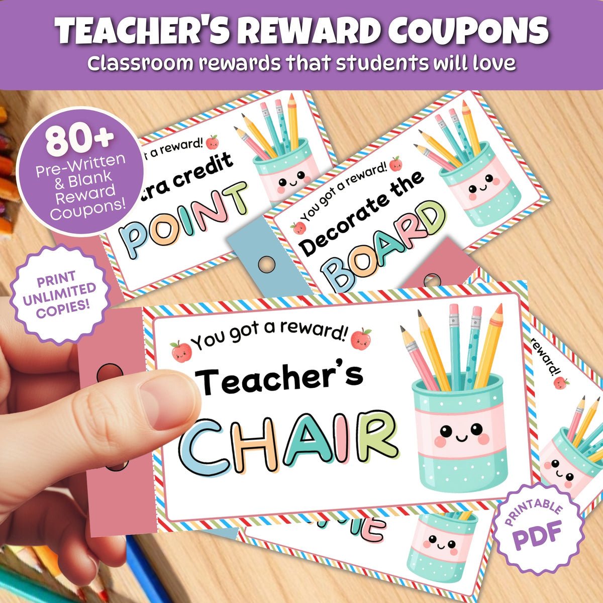 Printable Reward Coupons for Classroom Management | Teacher Student ...