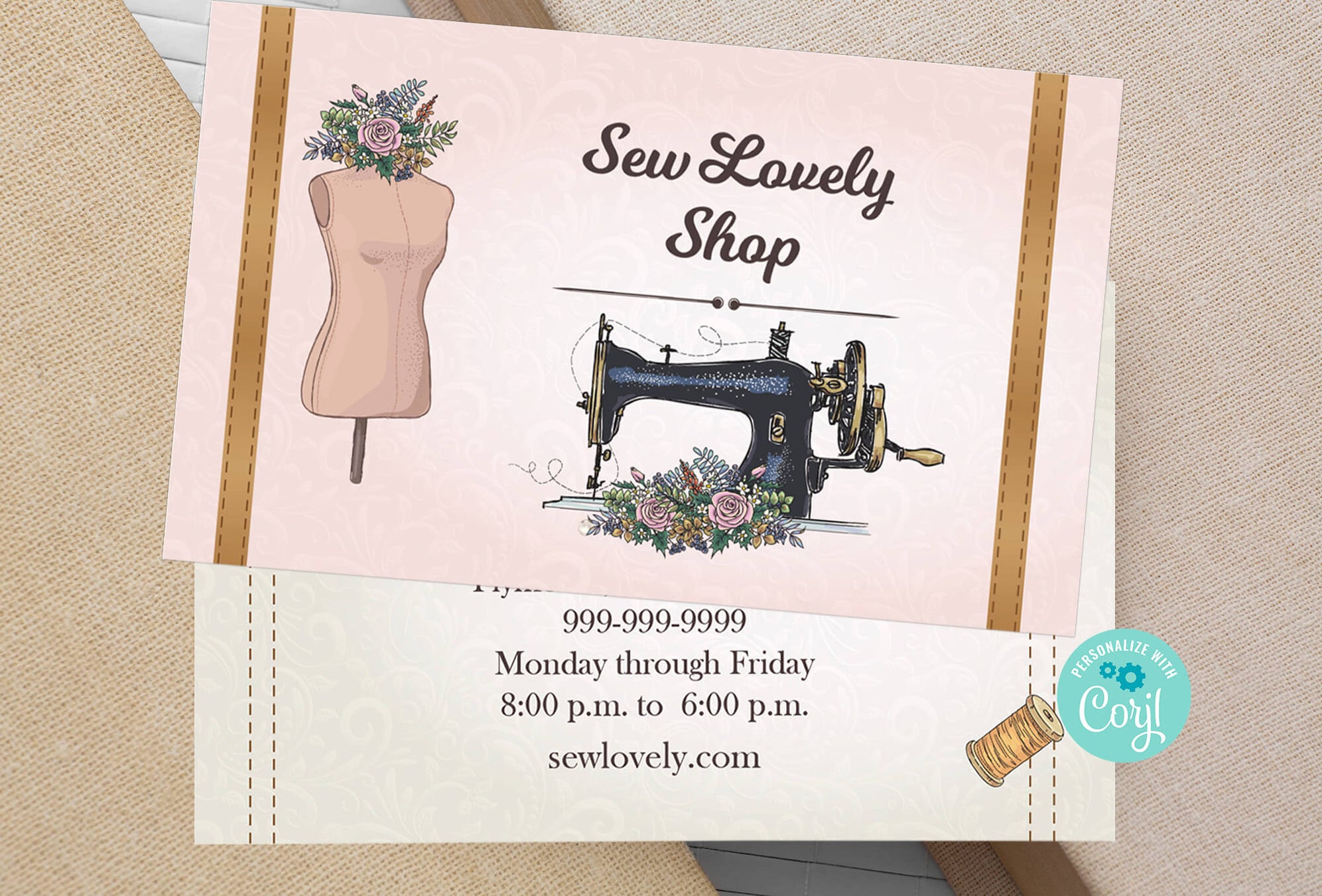 Customizable Sewing Flyer and Business Card Bundle Template | Tailor ...
