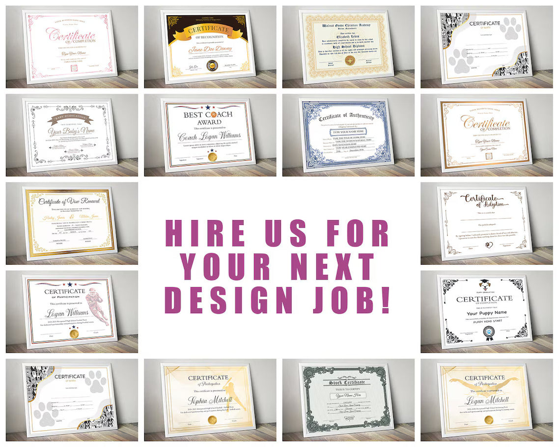 Custom Certificate Design | Personalized Certificate for For Business ...