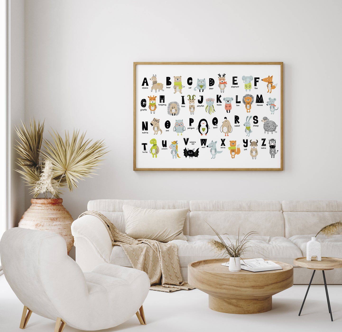 FREE Cute Animal ABC Alphabet Poster | Printable Hand Drawn Classroom ...