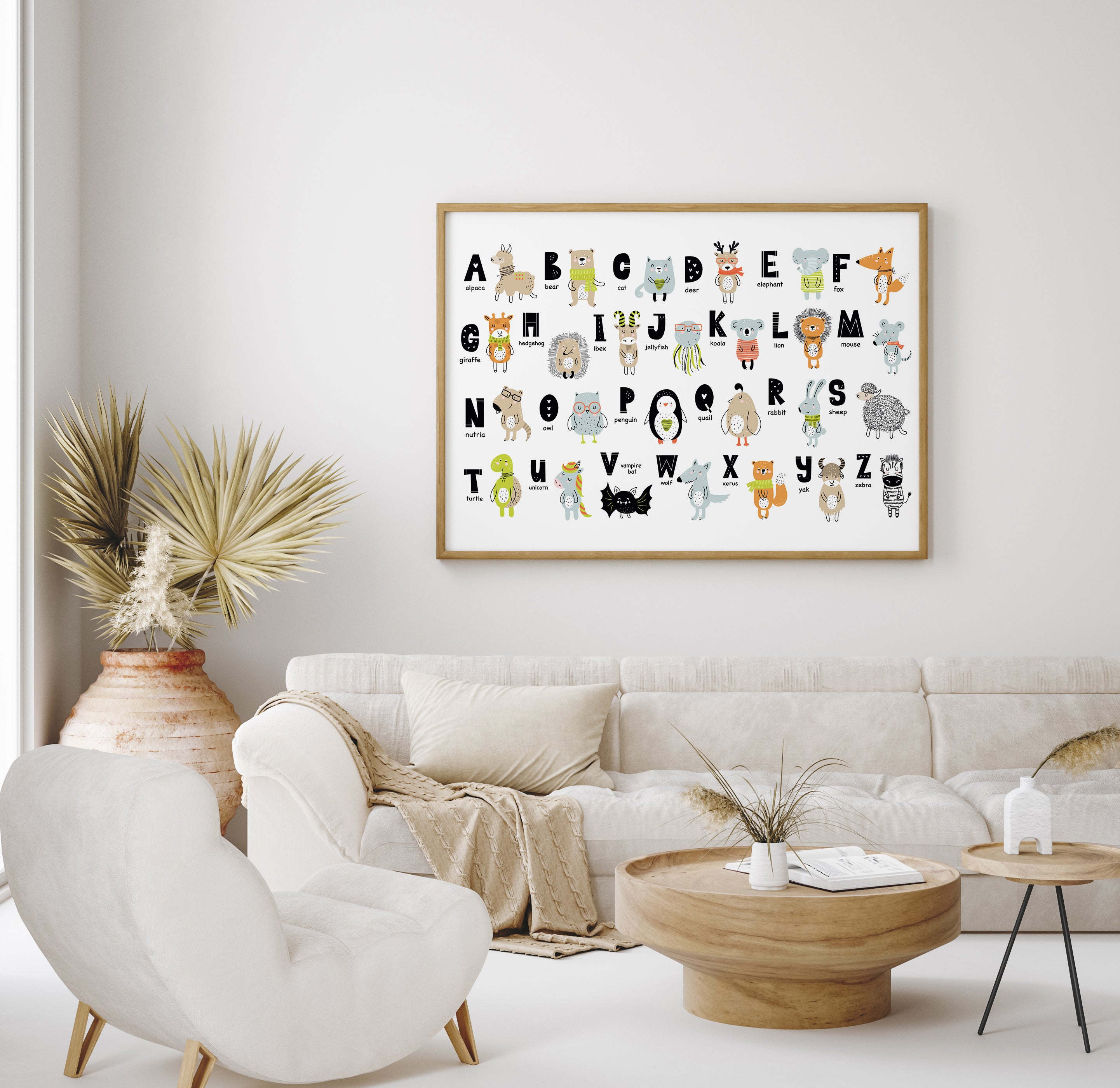 FREE Cute Animal ABC Alphabet Poster | Printable Hand Drawn Classroom ...