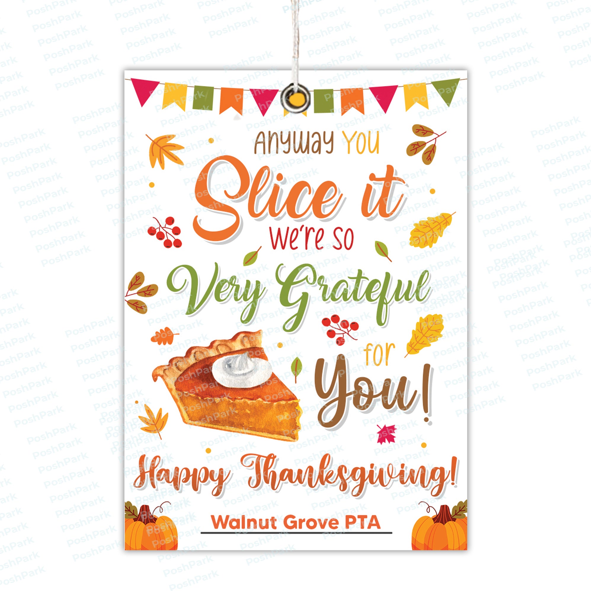 Editable Pumpkin Pie Thanksgiving Gift Tags, DIY Any Way You Slice It ...