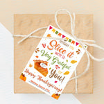 Editable Pumpkin Pie Thanksgiving Gift Tags, DIY Any Way You Slice It ...