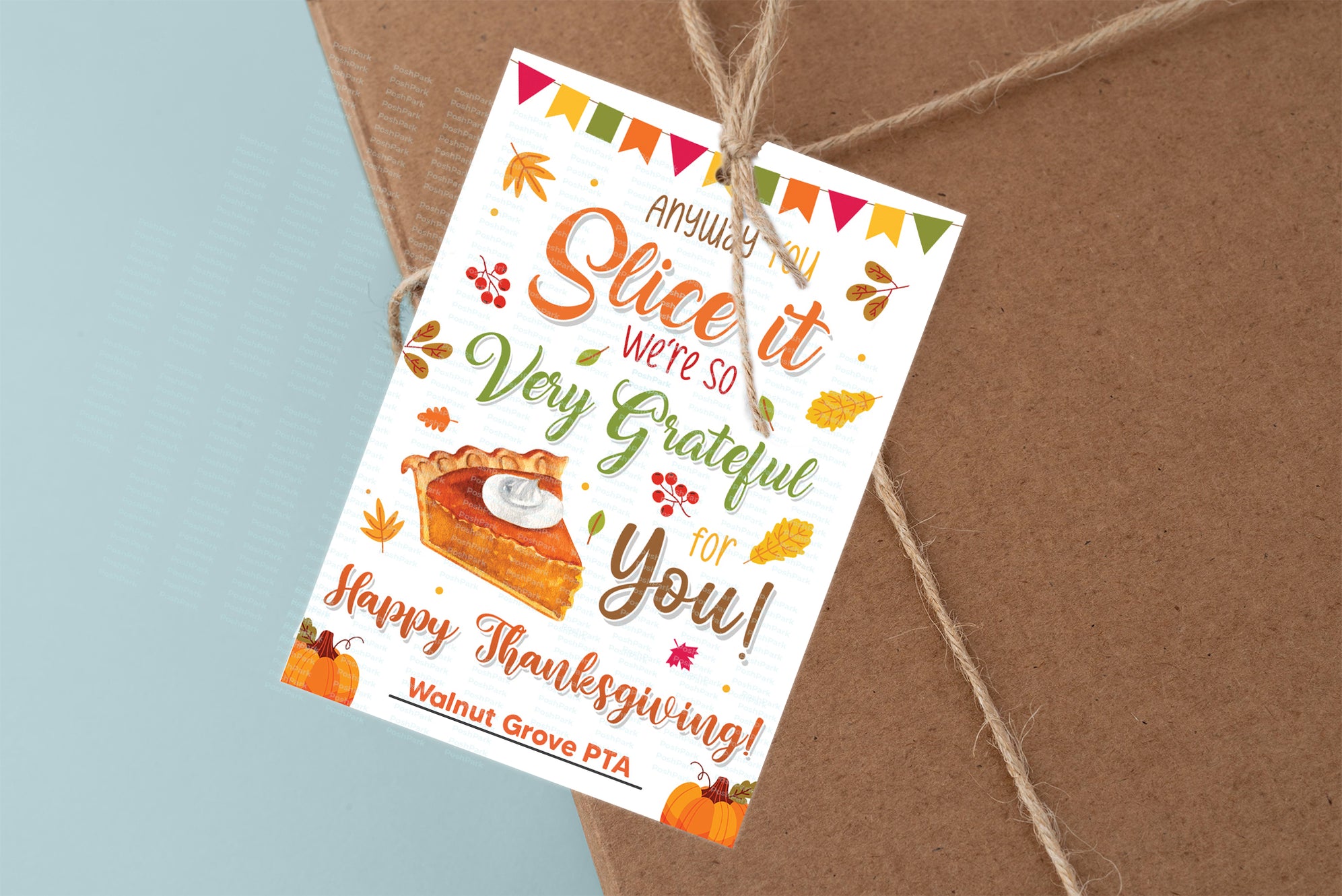 Editable Pumpkin Pie Thanksgiving Gift Tags, DIY Any Way You Slice It ...