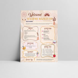Boho Back to School Letter, Editable Welcome Back to School, Open Hous ...