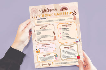 Boho Back to School Letter, Editable Welcome Back to School, Open Hous ...