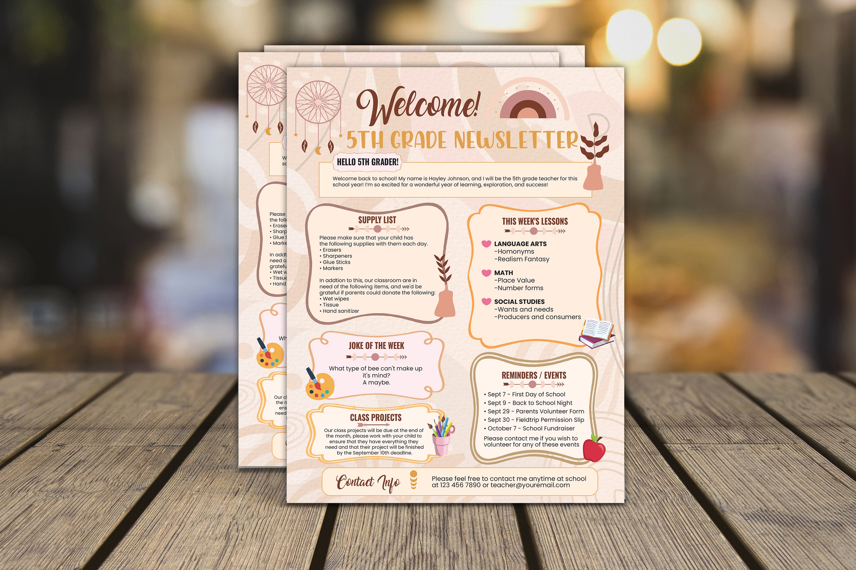Boho Back to School Letter, Editable Welcome Back to School, Open Hous ...