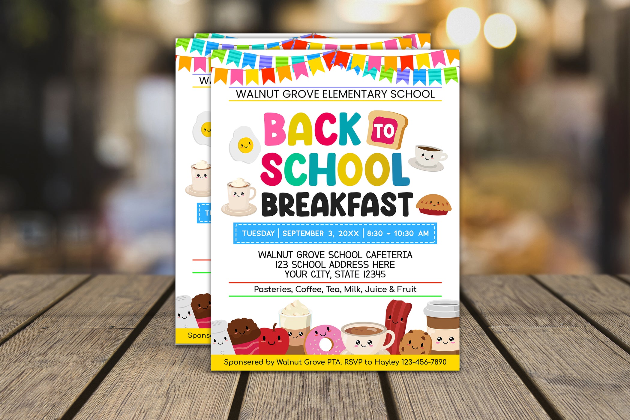 EditableBreakfast Invitation Templates— Posh Park