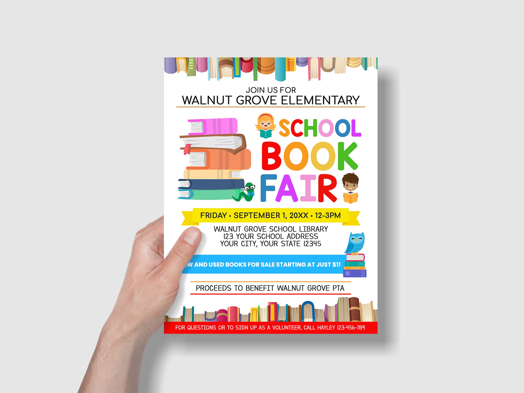 Editable Book Fair Flyer Template — Posh Park