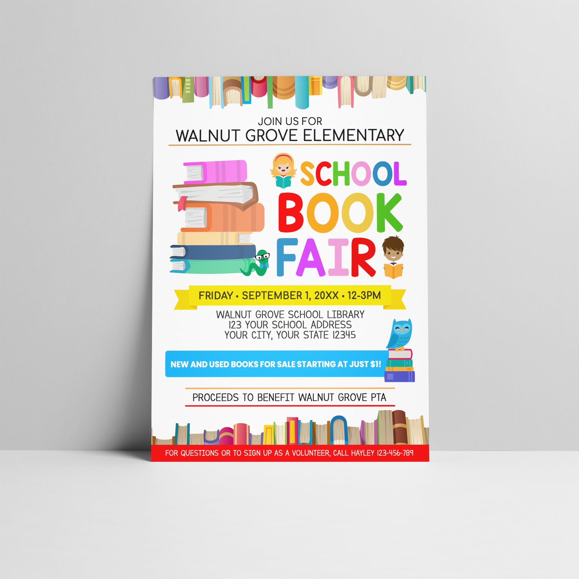 Editable Book Fair Flyer Template — Posh Park