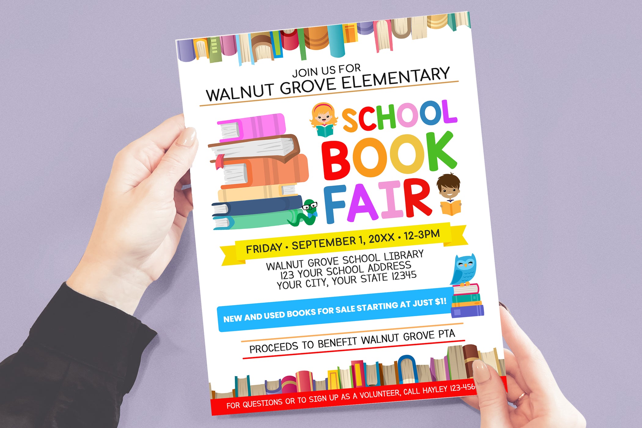 Editable Book Fair Flyer Template — Posh Park