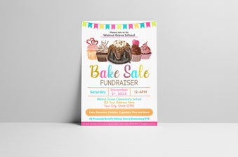 DIY Editable Bake Sale Fundraiser Flyer Template — Posh Park