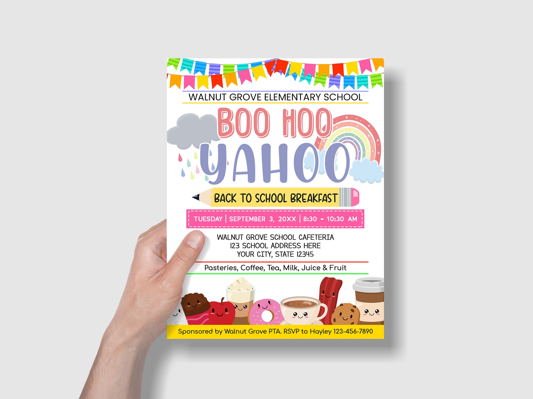 Boo-Hoo Yahoo Breakfast Invitation Template – Posh Park