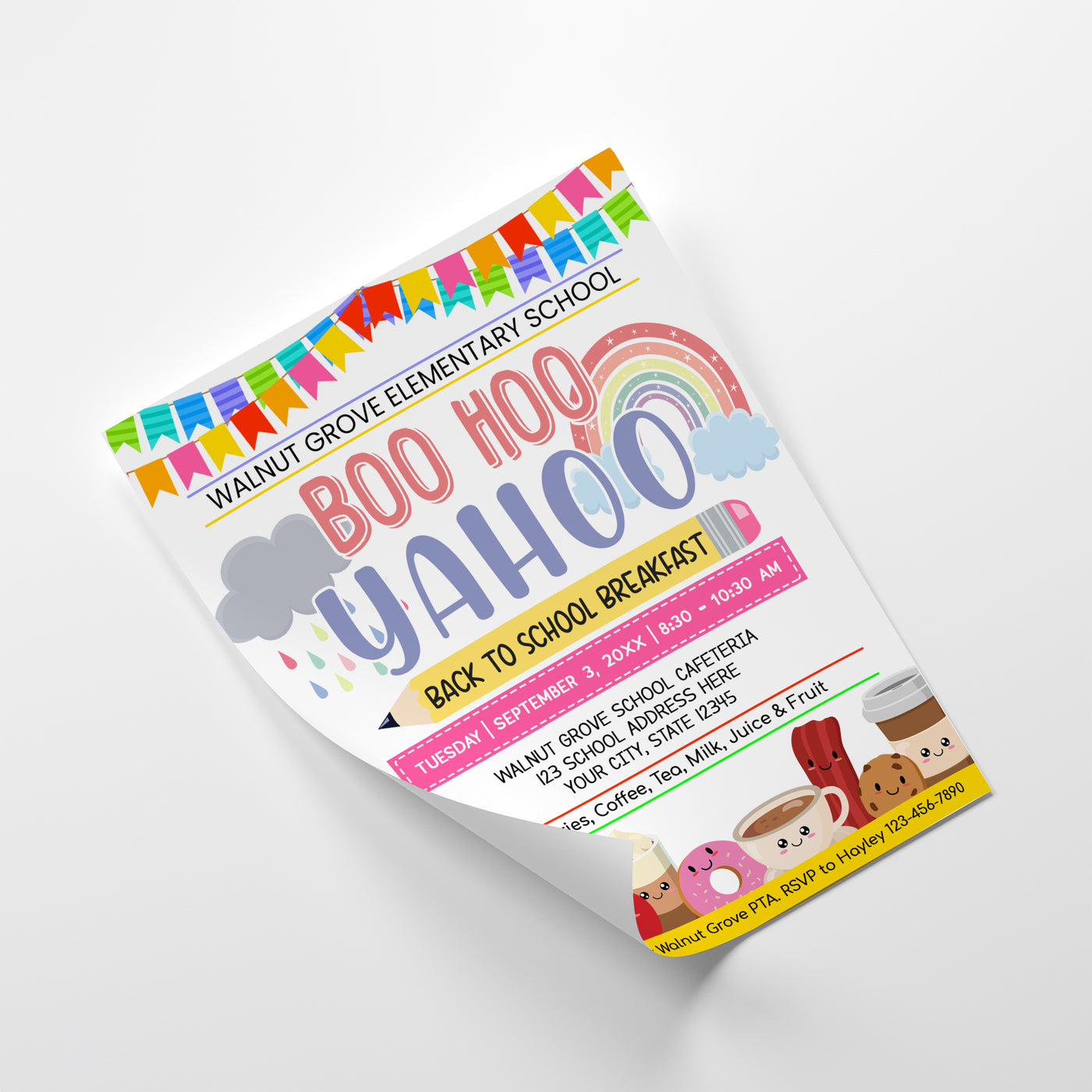 Boo-Hoo Yahoo Breakfast Invitation Template – Posh Park