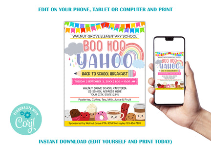 Boo-Hoo Yahoo Breakfast Invitation Template – Posh Park