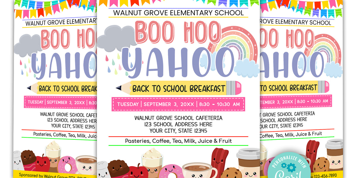 Boo-Hoo Yahoo Breakfast Invitation Template – Posh Park