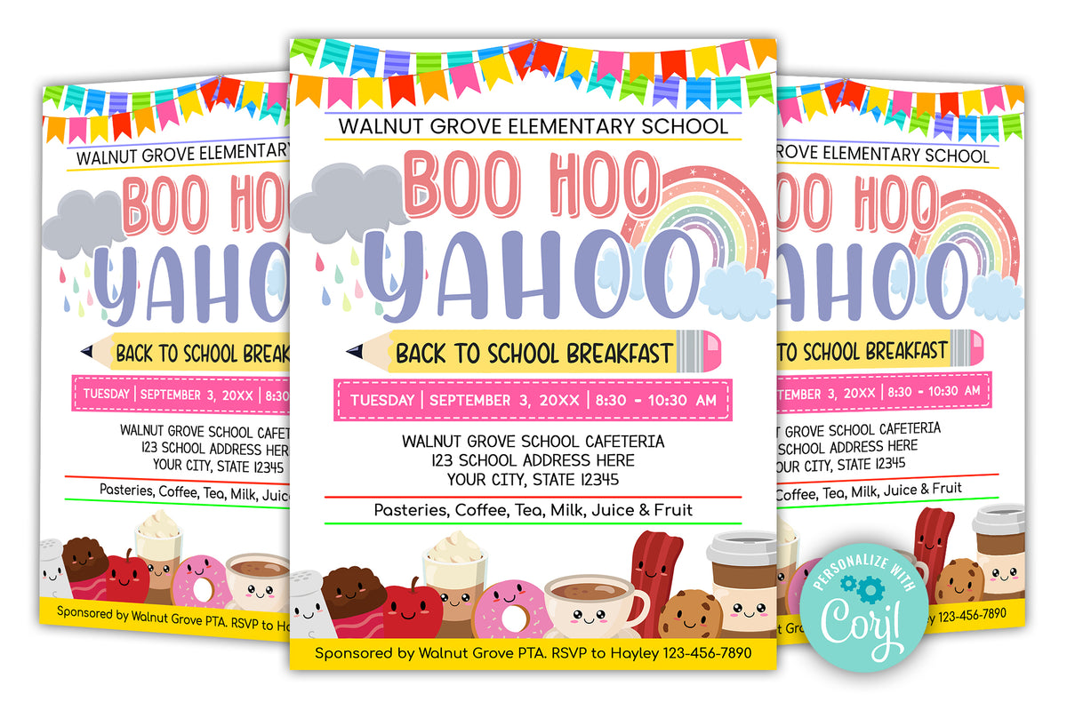 Boo-Hoo Yahoo Breakfast Invitation Template – Posh Park