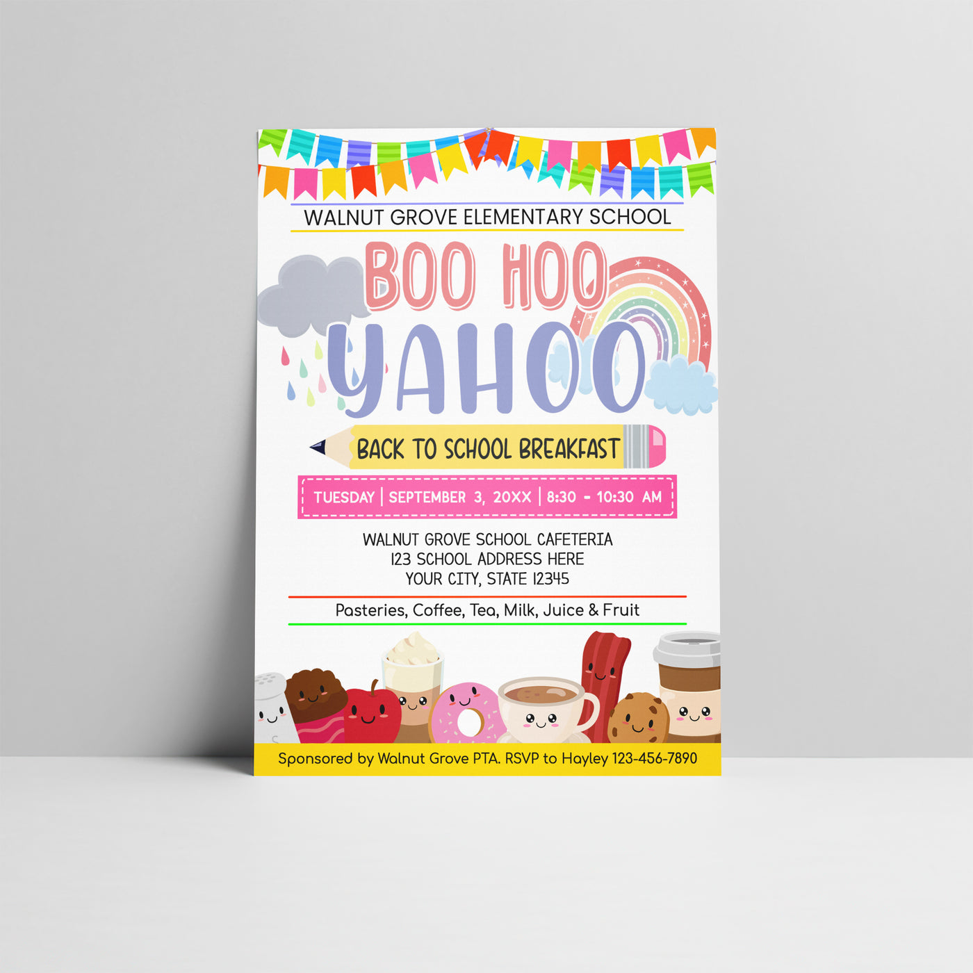 Boo-Hoo Yahoo Breakfast Invitation Template – Posh Park