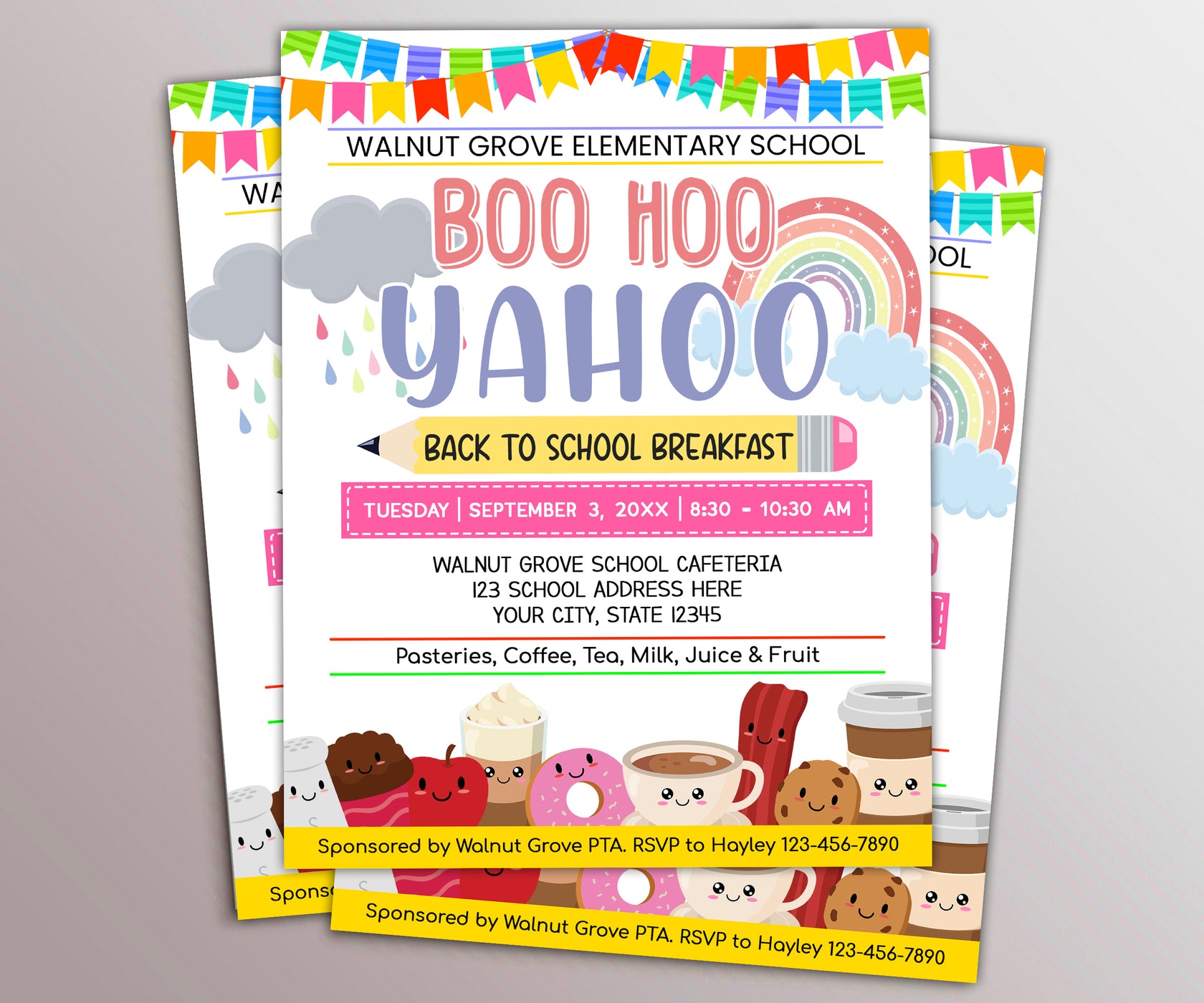 Boo-Hoo Yahoo Breakfast Invitation Template – Posh Park