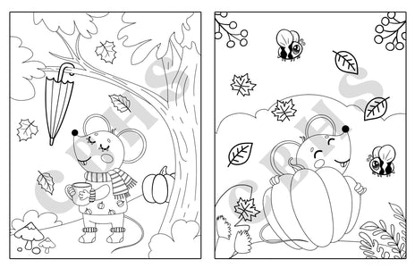 Printable Fall Activity Pages for Kids Bundle, PDF Thanksgiving Activi ...