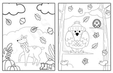 Printable Autumn Coloring Book Bundle, PDF Autumn Fall Thanksgiving Co ...