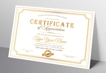 Editable Custom Award and Certificate of Appreciation Template — Posh Park