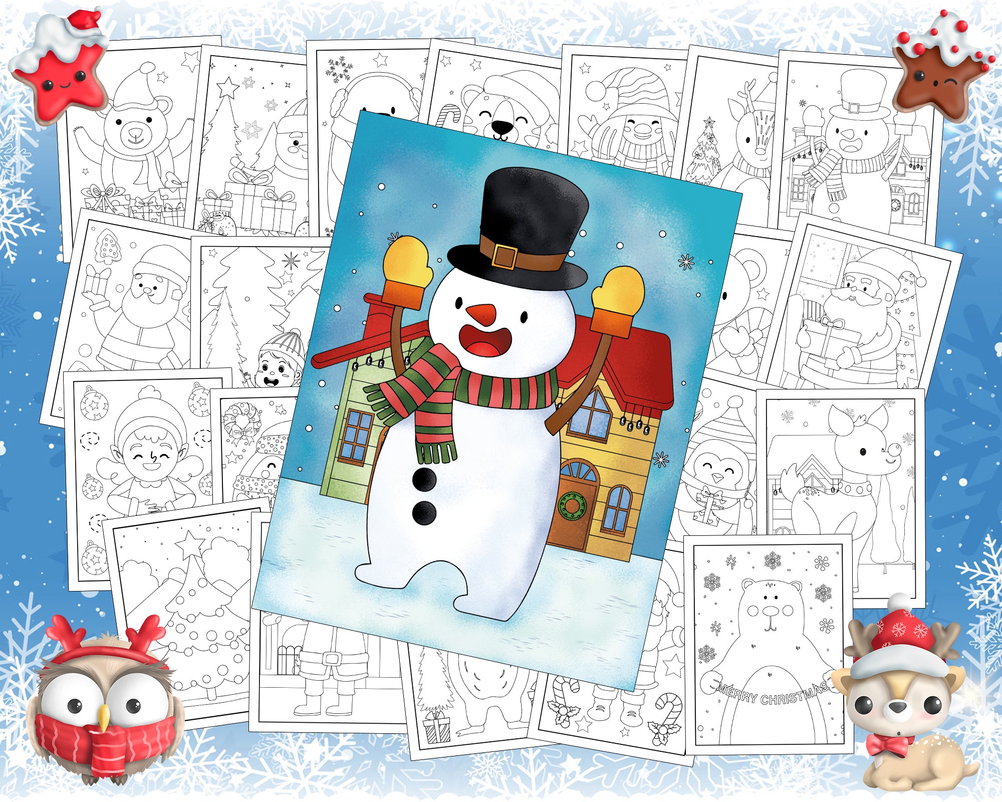 christmas greeting cards coloring pages