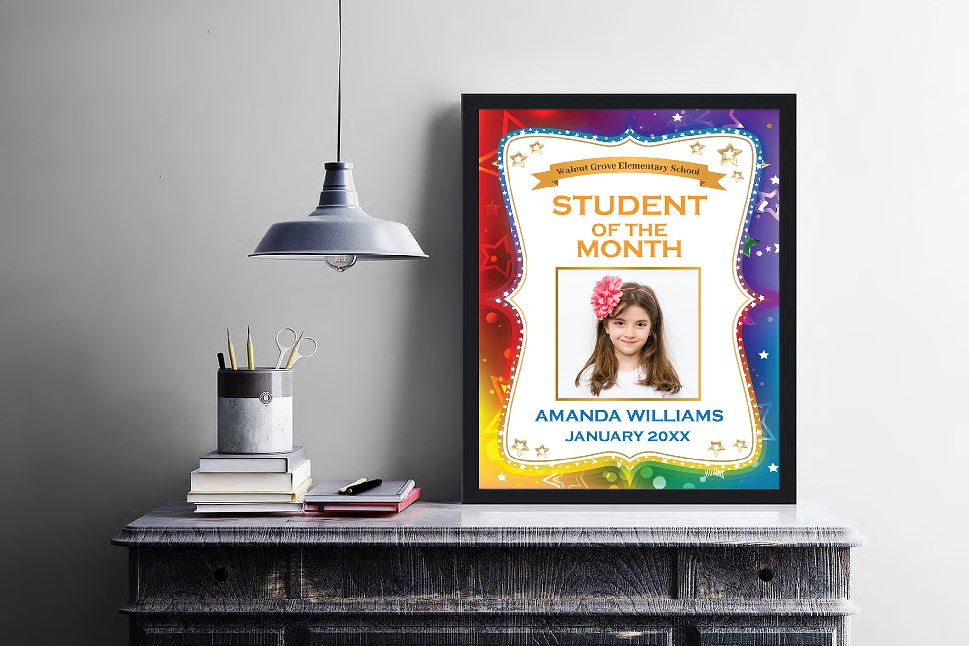 DIY Editable Student Of The Week Award Template with Stars, Customizab ...
