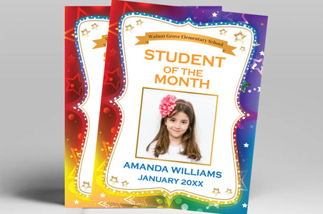 DIY Editable Student Of The Week Award Template with Stars, Customizab ...