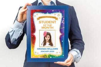 DIY Editable Student Of The Week Award Template with Stars, Customizab ...