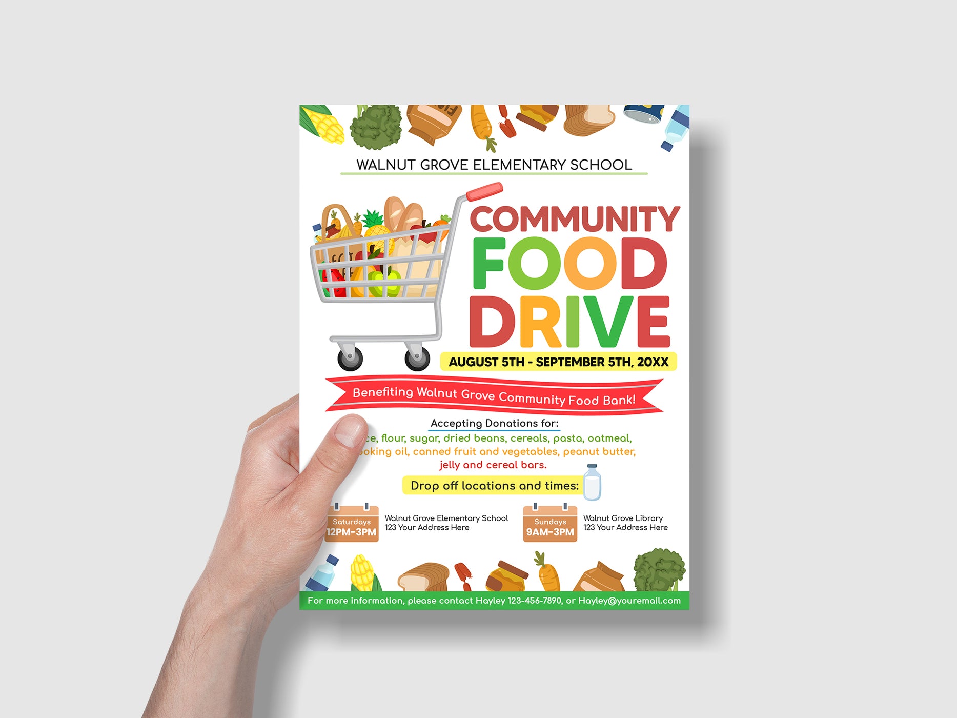 Food Drive Flyer Template - Posh Park