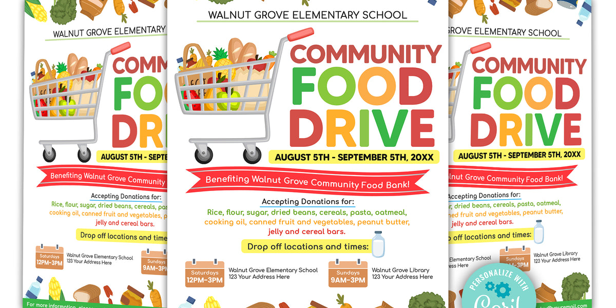 Food Drive Flyer Template - Posh Park
