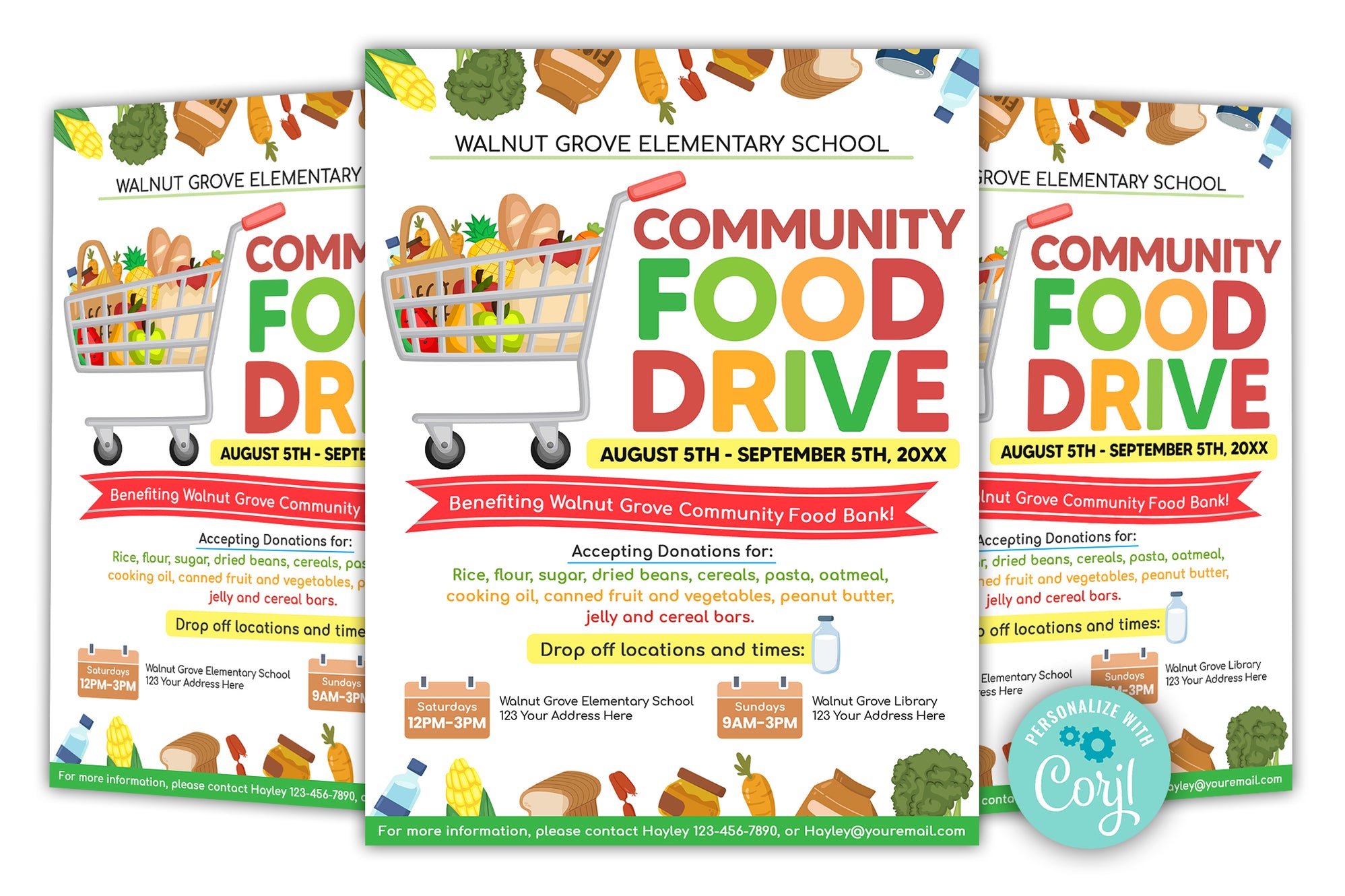 Food Drive Flyer Template - Posh Park