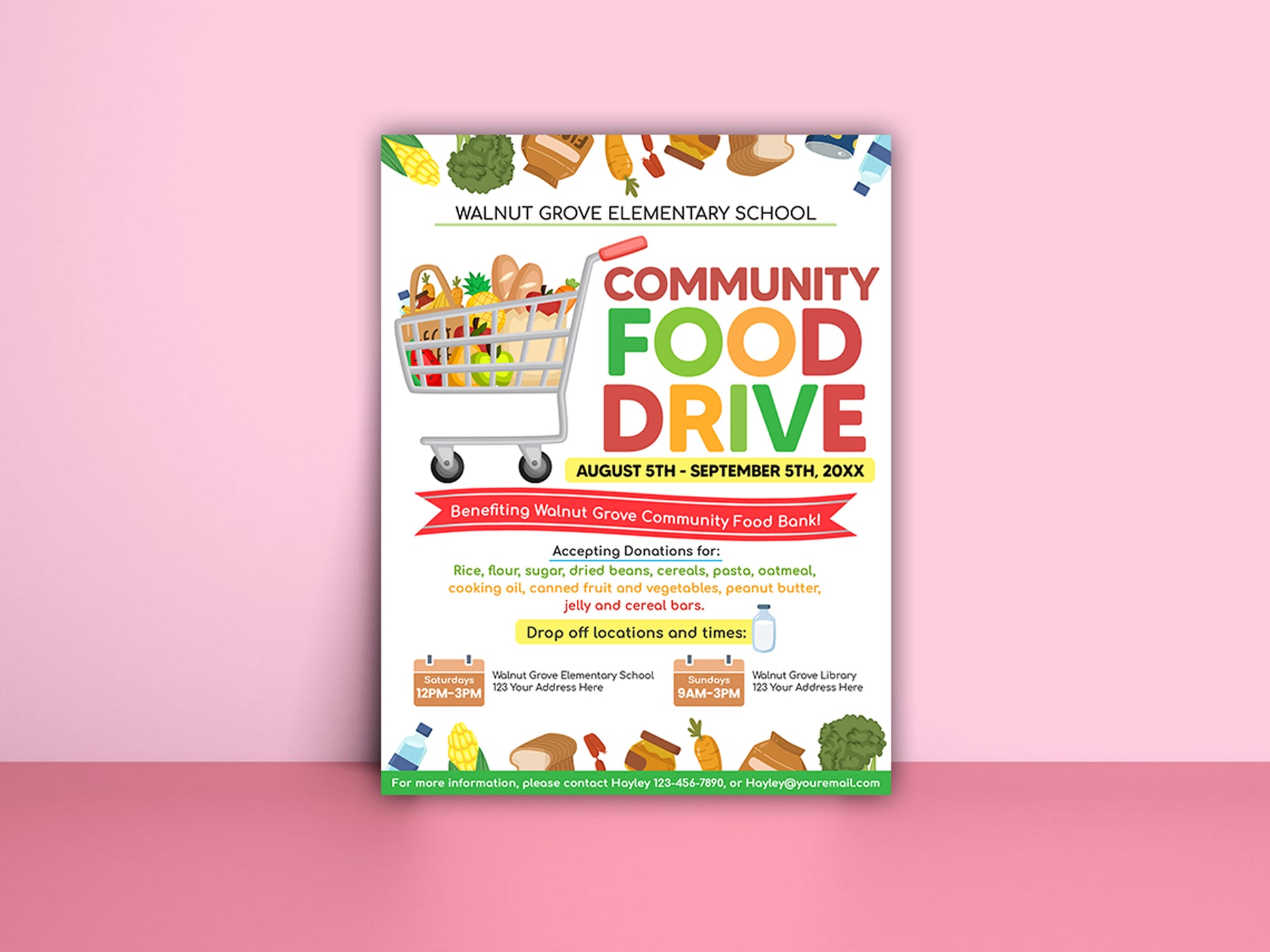 Food Drive Flyer Template - Posh Park