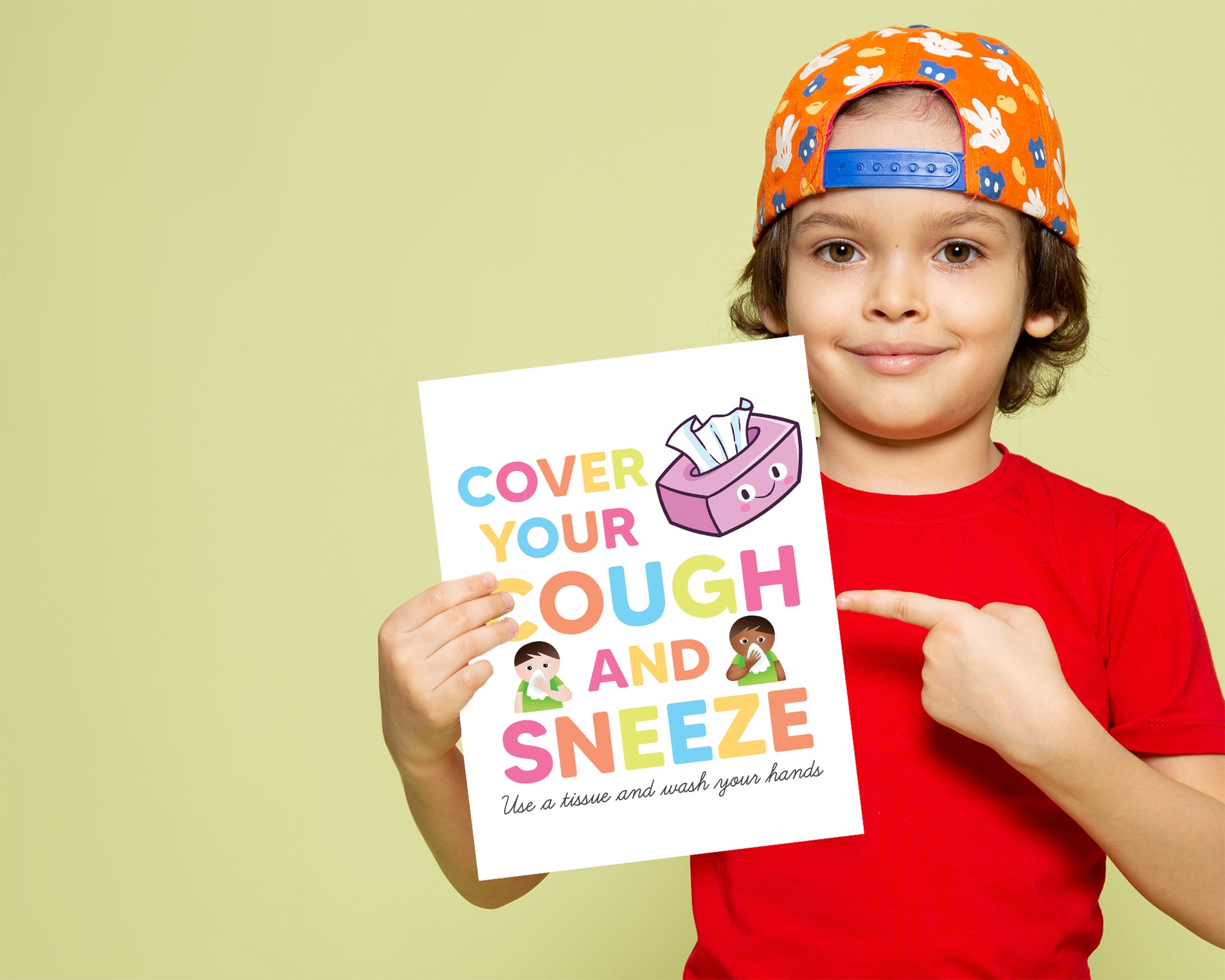 Printable PDF Cover Your Mouth Cough and Sneeze Sign Poster, School He ...