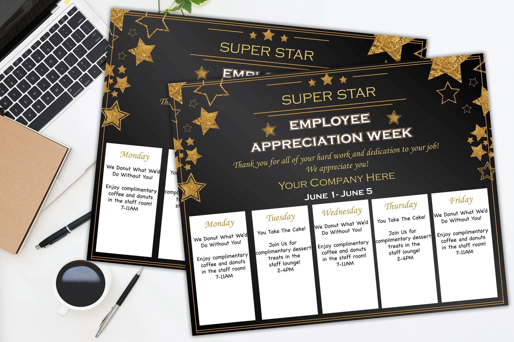 DIY Staff Appreciation Week Template, Customizable Employee Appreciati ...