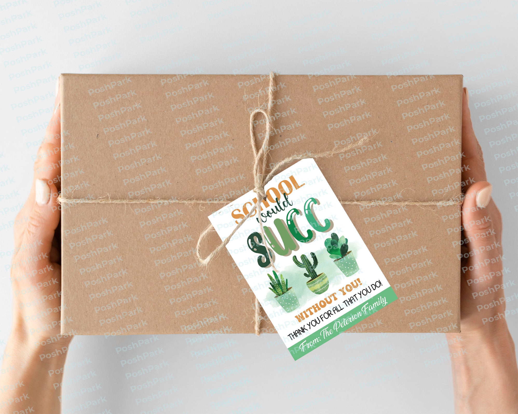 Editable School Would SUCC Without You Succulent Gift Tag, Succulent S ...