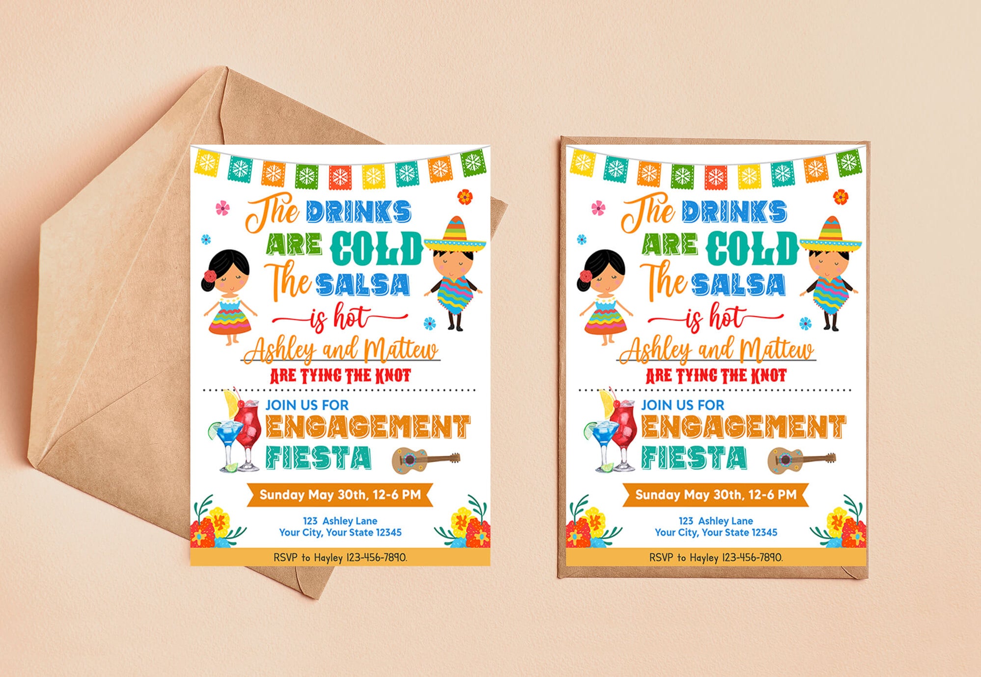 Customizable Engagement Fiesta Party Invitation | Festival Mexican ...