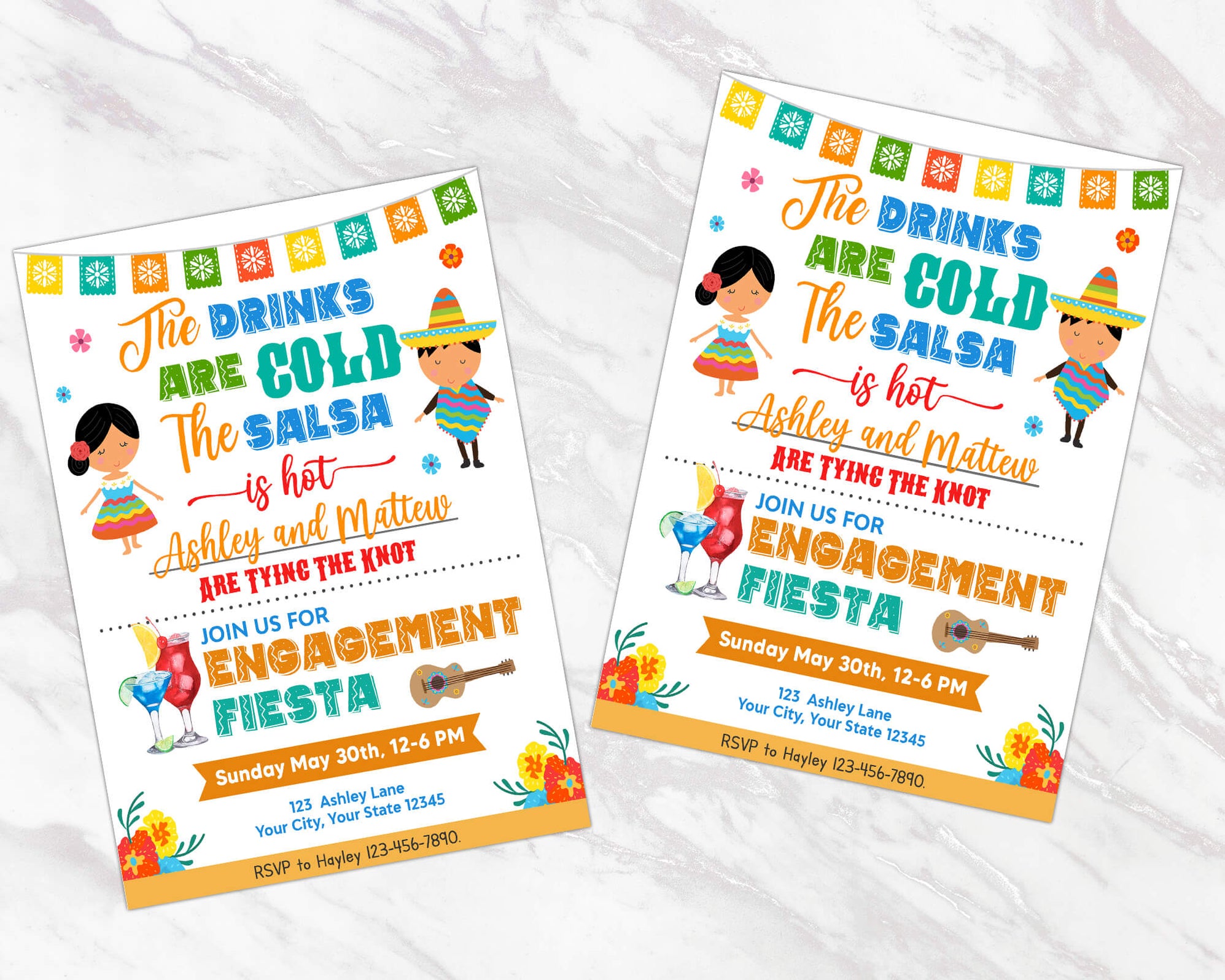 Customizable Engagement Fiesta Party Invitation | Festival Mexican ...