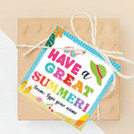 Editable Have a Great Summer Gift Tag, End of Year reat Bag Topper Wit ...