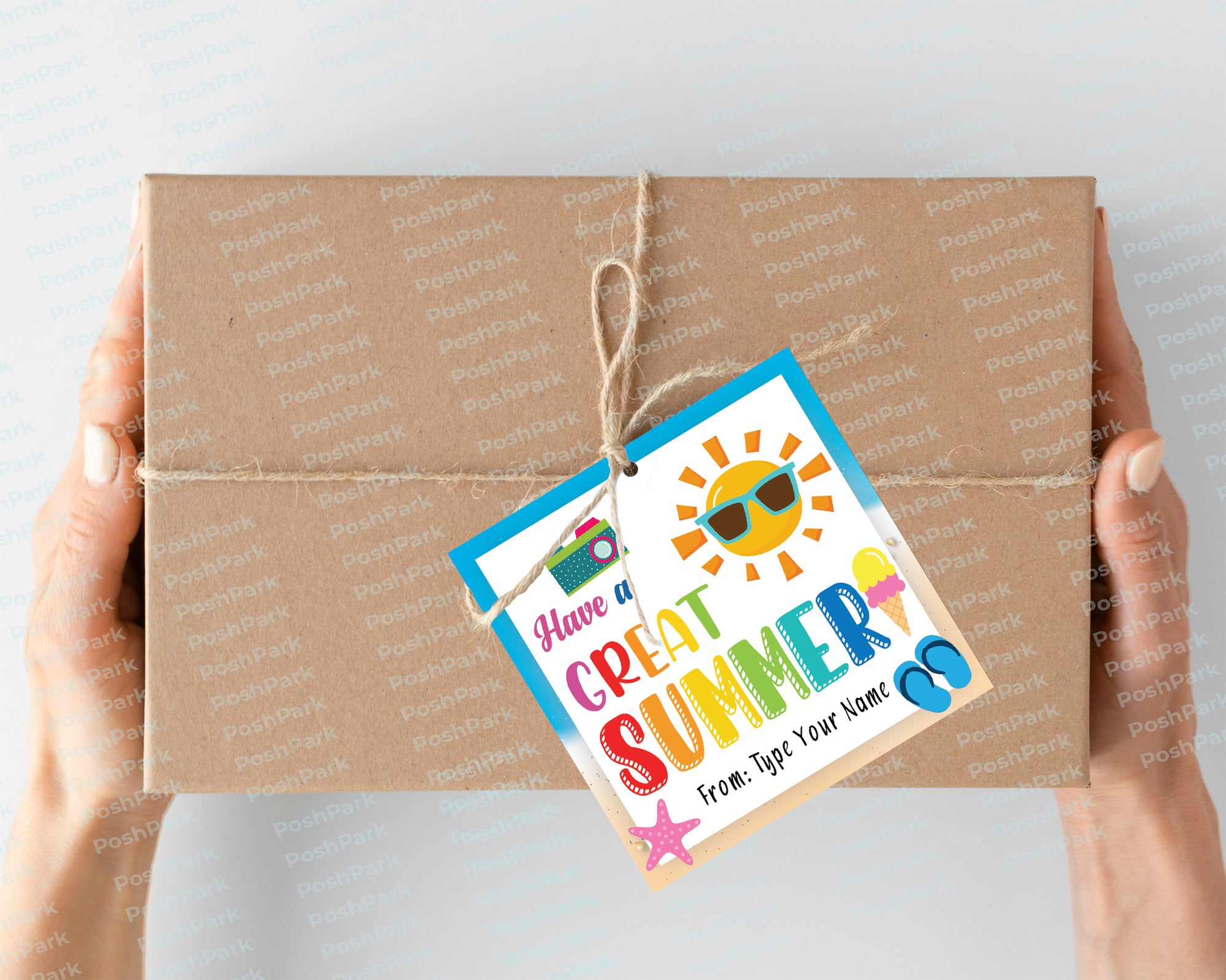 Editable Sun Summer Gift Tags, Have a Great Summer Gift Tag, End Of Sc ...