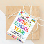 Editable Bright School Year Gift Tag, Colorful Printable Back to Schoo ...