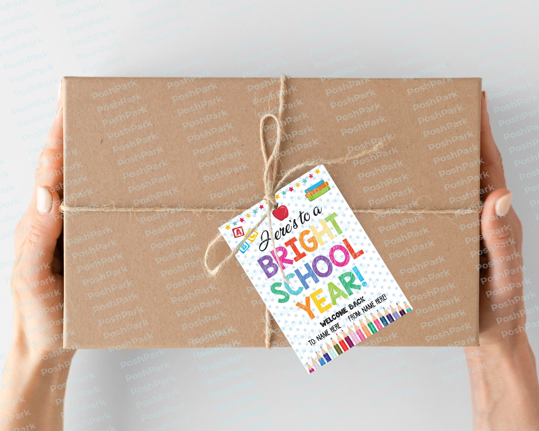 Editable Bright School Year Gift Tag, Colorful Printable Back to Schoo ...