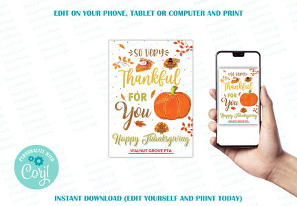 Editable Thanksgiving Favor Tags, Fall Gift Tags, Thankful Grateful Fo ...