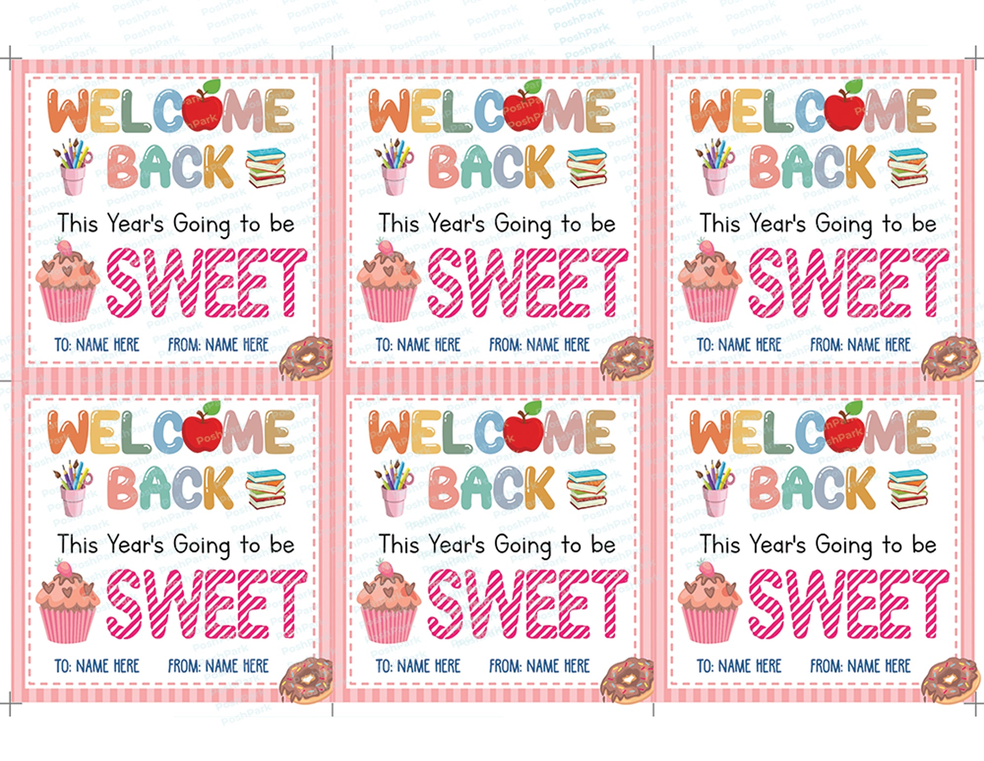 Editable Boho First Day of School Gift Tag, This Year's Going to be Sw ...