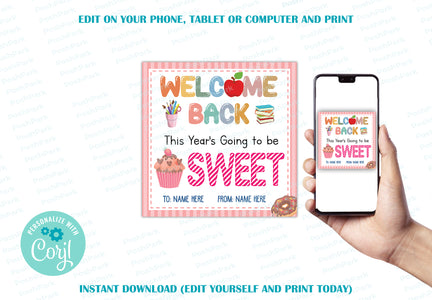 Editable Boho First Day of School Gift Tag, This Year's Going to be Sw ...