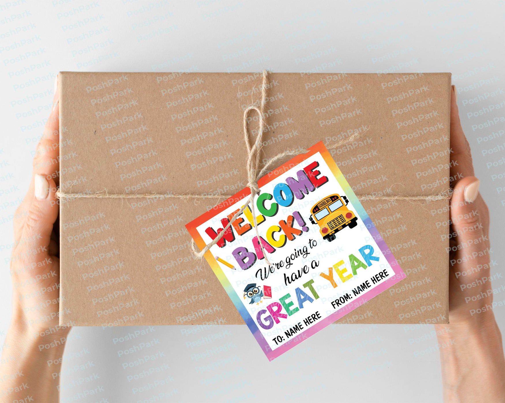 Editable We're Going To Have A Great Year Gift Tag, Colorful Welcome B ...