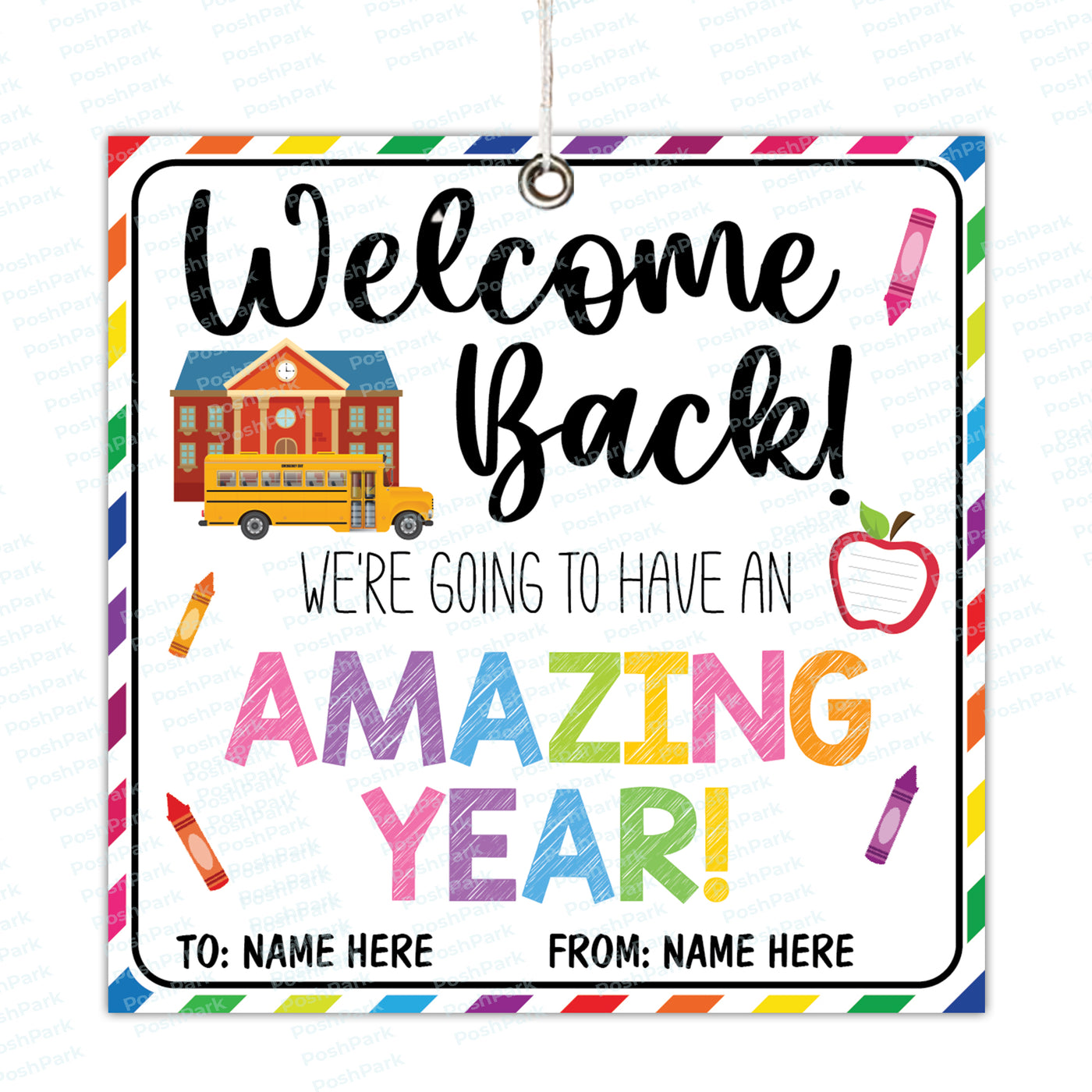 Editable We're Going to Have an Amazing Year Gift Tag Template, First ...
