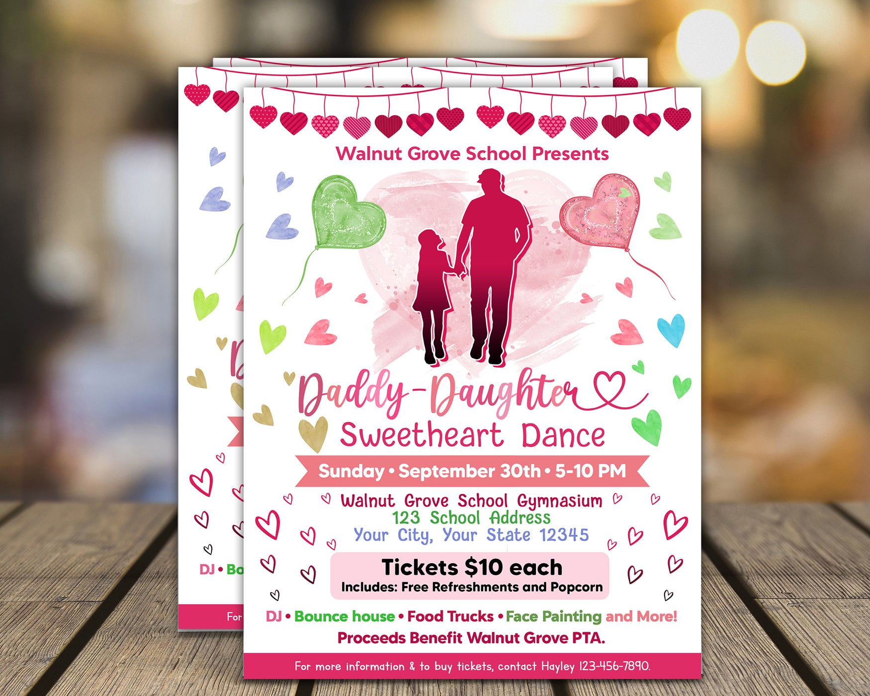 Customizable Dad and Daughter Dance Flyer | Father and Daughter ...